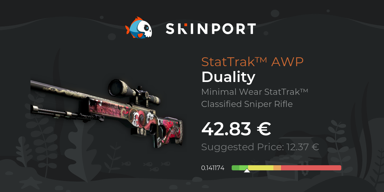 StatTrak™ AWP | Duality (Minimal Wear) - Counter-Strike 2 - Skinport