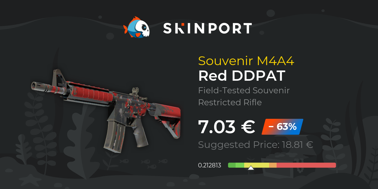 Souvenir M4A4 | Red DDPAT (Field-Tested) - Counter-Strike 2 - Skinport