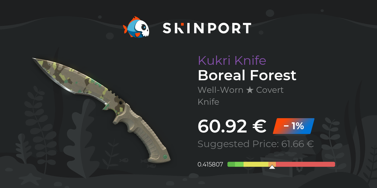 Kukri Knife | Boreal Forest (Well-Worn) - Counter-Strike 2 - Skinport