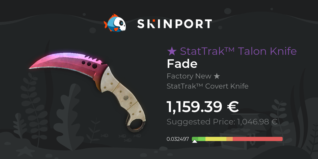 StatTrak™ Talon Knife | Fade (Factory New) - Counter-Strike 2 - Skinport