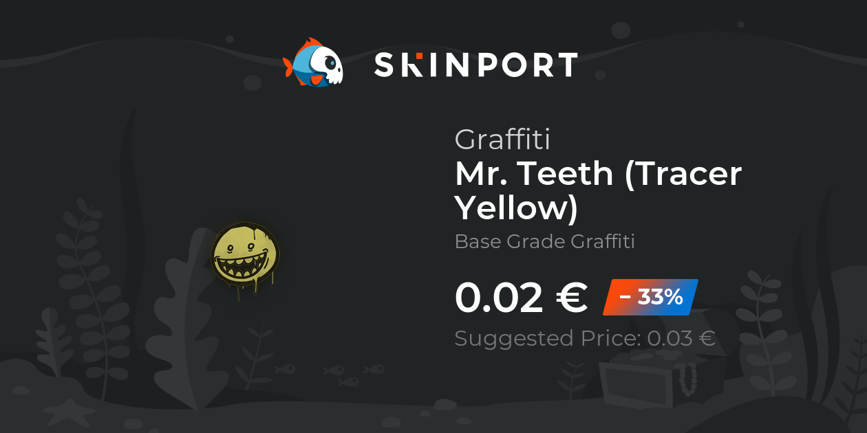 Sealed Graffiti | Mr. Teeth (Tracer Yellow) - Counter-Strike 2 - Skinport