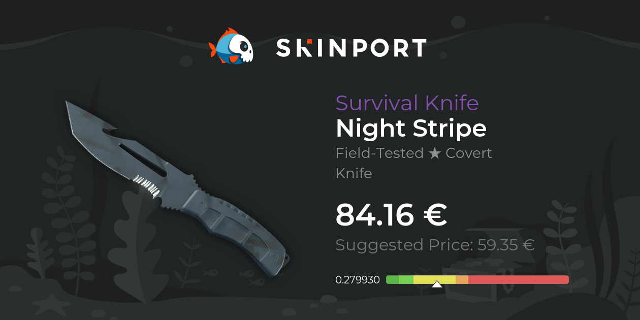 Survival Knife | Night Stripe (Field-Tested) - Counter-Strike 2 - Skinport