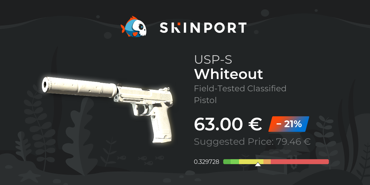 USP-S | Whiteout (Field-Tested) - Counter-Strike 2 - Skinport