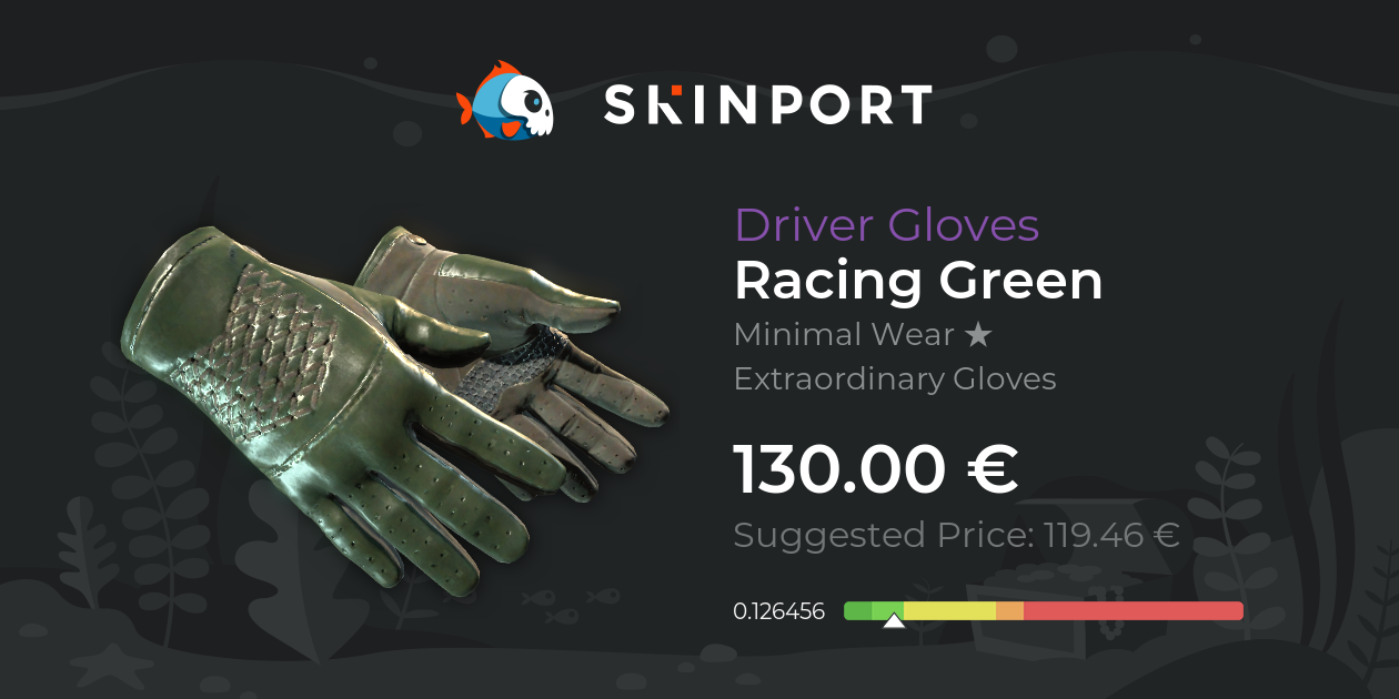 Driver Gloves | Racing Green (Minimal Wear) - Counter-Strike 2 - Skinport