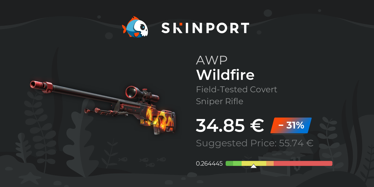 AWP | Wildfire (Testad i fält) - Counter-Strike 2 - Skinport