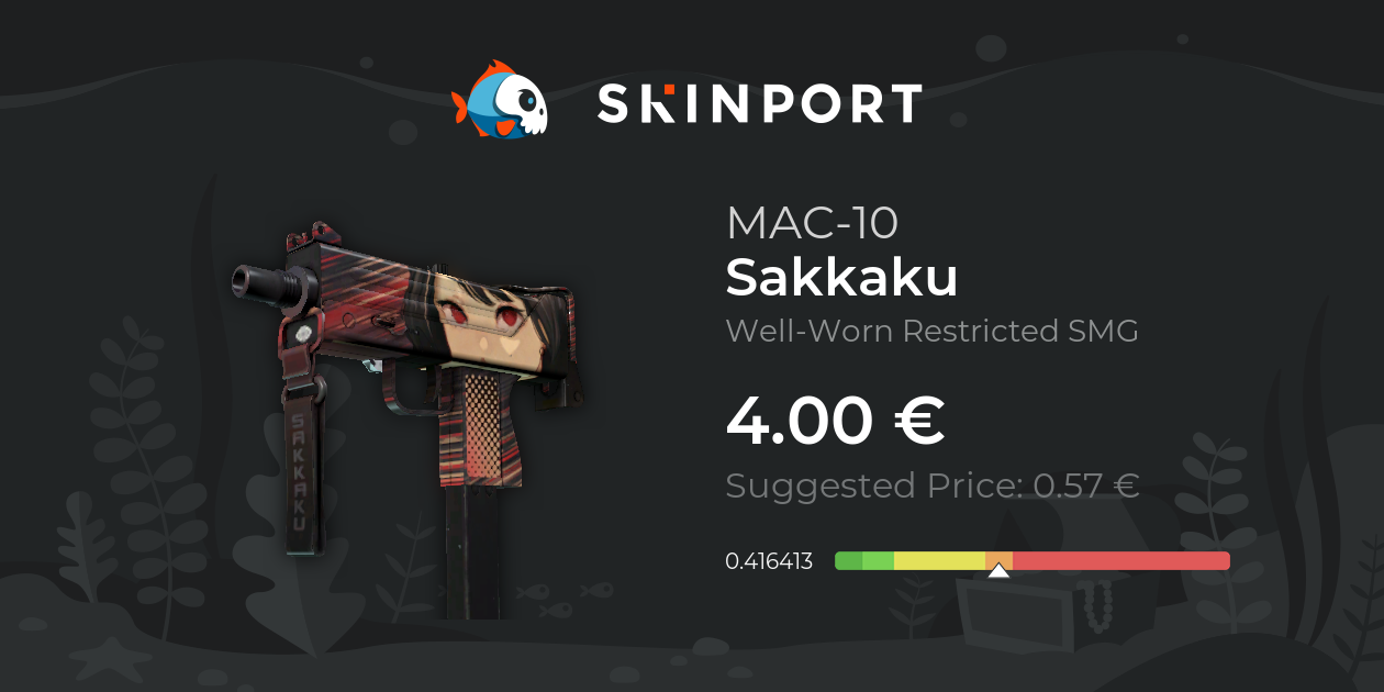 MAC-10 | Sakkaku (Well-Worn) - Counter-Strike 2 - Skinport