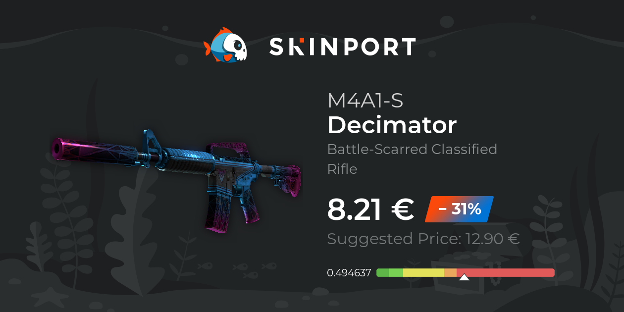 M4A1-S | Decimator (Battle-Scarred) - Counter-Strike 2 - Skinport