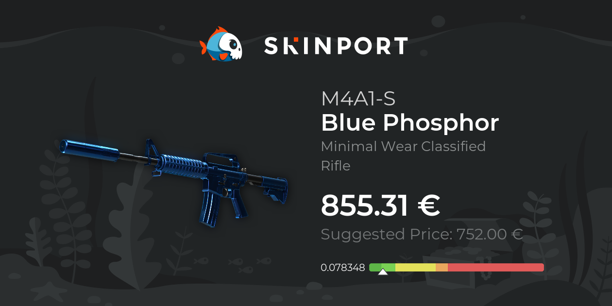 M4A1-S | Blue Phosphor (Minimal Wear) - Counter-Strike 2 - Skinport