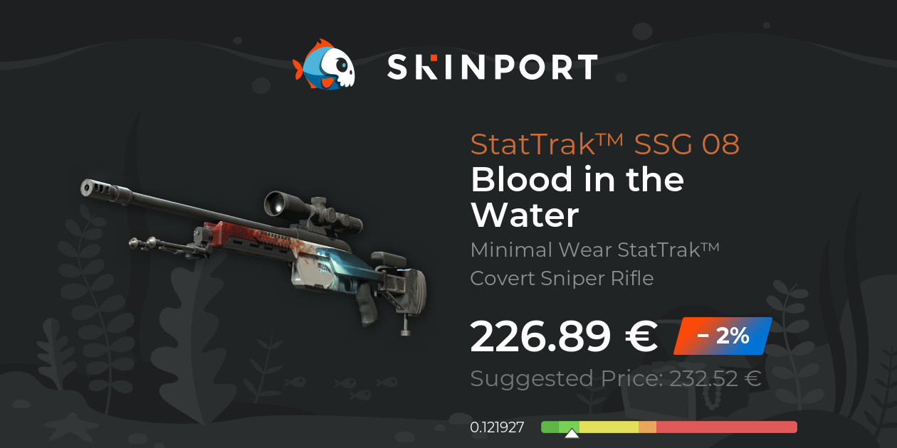 StatTrak™ SSG 08 | Blood in the Water (Minimal Wear) - Counter-Strike 2 ...