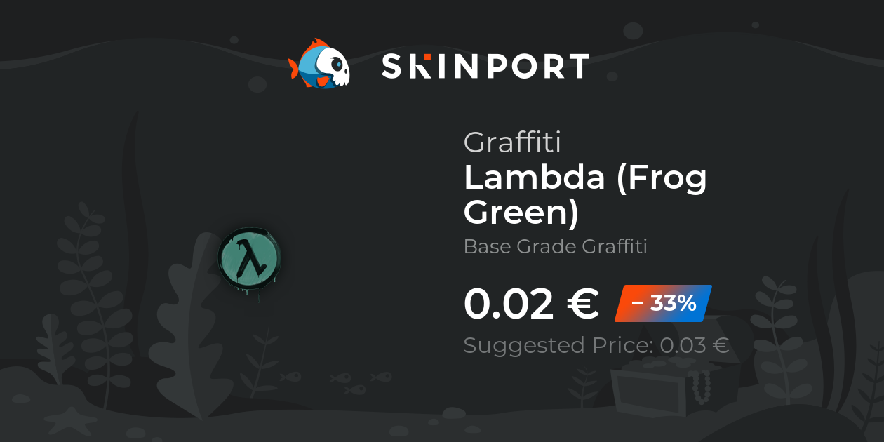 Sealed Graffiti | Lambda (Frog Green) - Counter-Strike 2 - Skinport