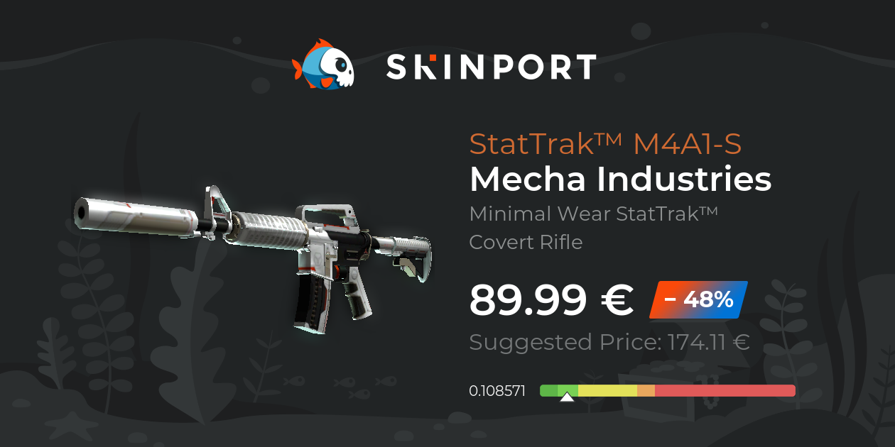 M4A1-S (StatTrak™) | Mecha Industries (Minimale Gebrauchsspuren ...