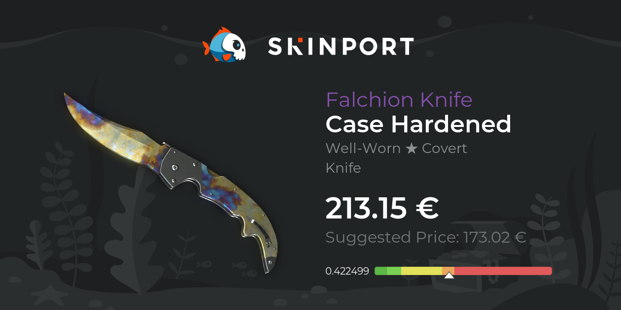 Falchion Knife | Case Hardened (Well-Worn) - Counter-Strike 2 - Skinport