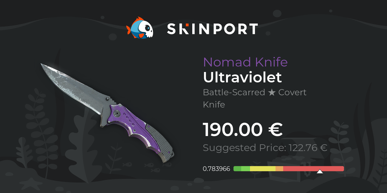 Nomad Knife | Ultraviolet (Battle-Scarred) - Counter-Strike 2 - Skinport