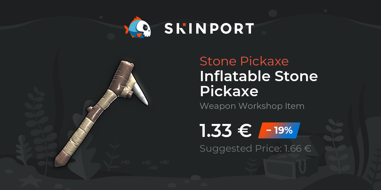 Inflatable Stone Pickaxe - Rust - Skinport