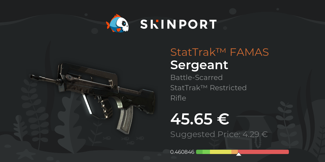 StatTrak™ FAMAS | Sergeant (Battle-Scarred) - Counter-Strike 2 - Skinport