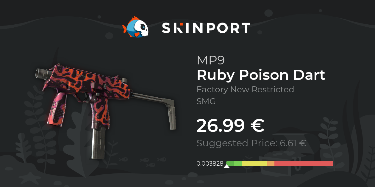 MP9 | Ruby Poison Dart (Factory New) - Counter-Strike 2 - Skinport