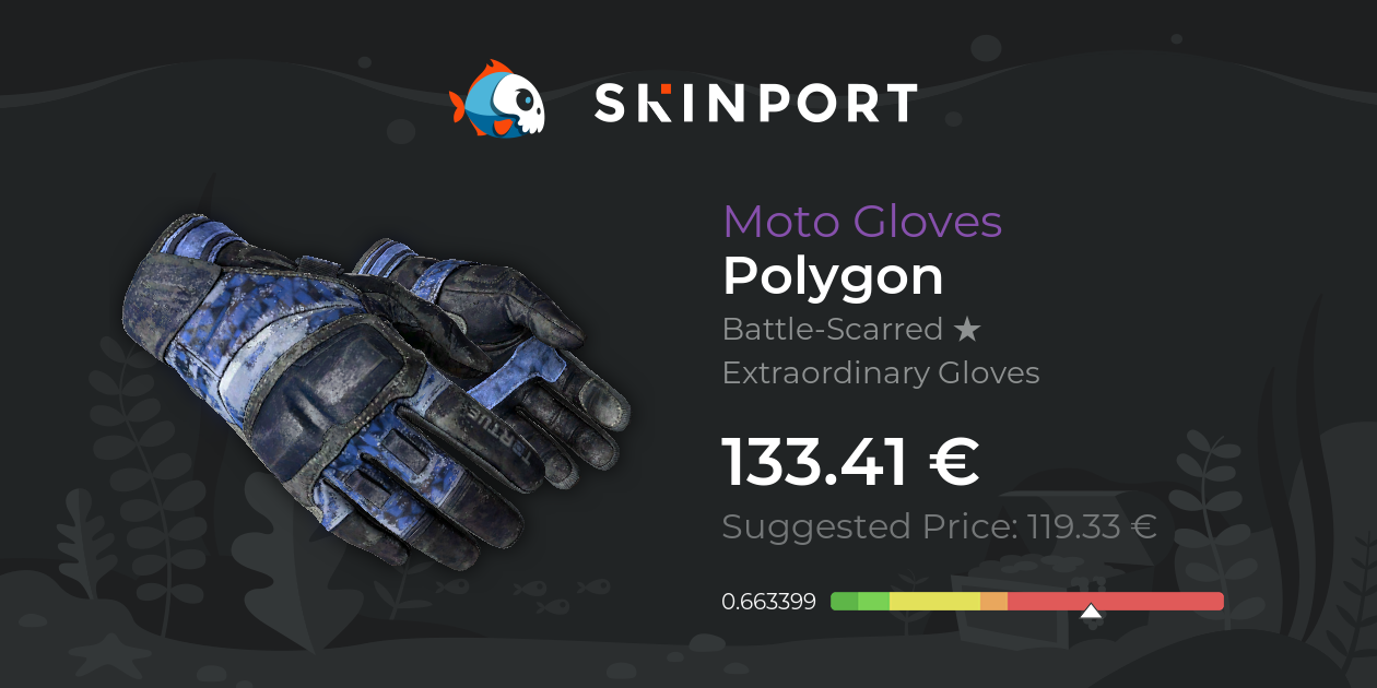 Moto Gloves | Polygon (Battle-Scarred) - Counter-Strike 2 - Skinport