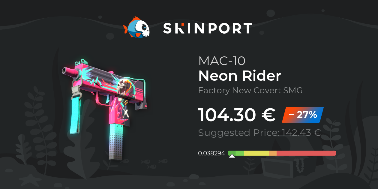 MAC-10 | Neon Rider (Factory New) - Counter-Strike 2 - Skinport