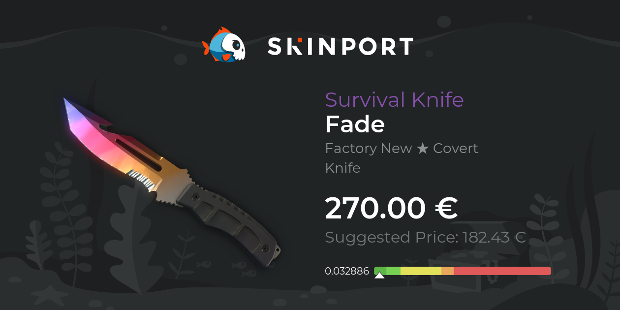 Survival Knife | Fade (Factory New) - Counter-Strike 2 - Skinport