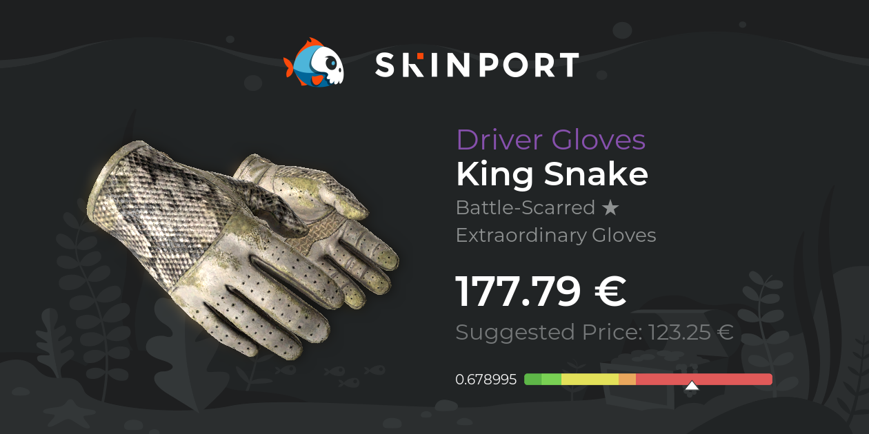 Driver Gloves | King Snake (Battle-Scarred) - Counter-Strike 2 - Skinport