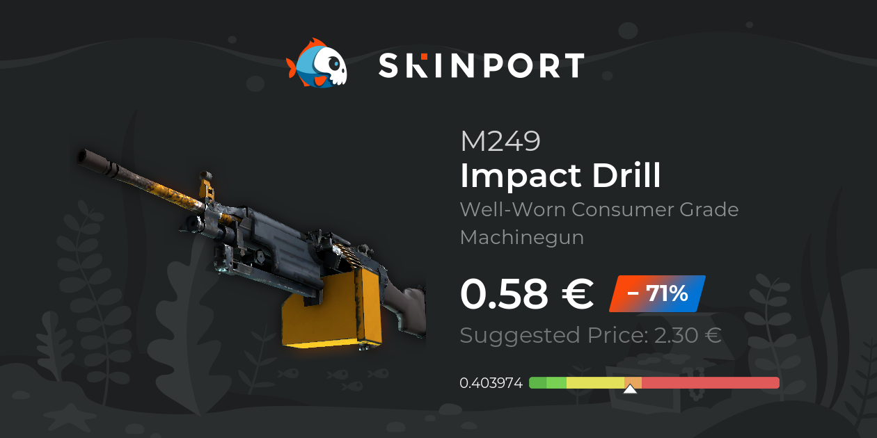 M249 | Impact Drill (Well-Worn) - Counter-Strike 2 - Skinport