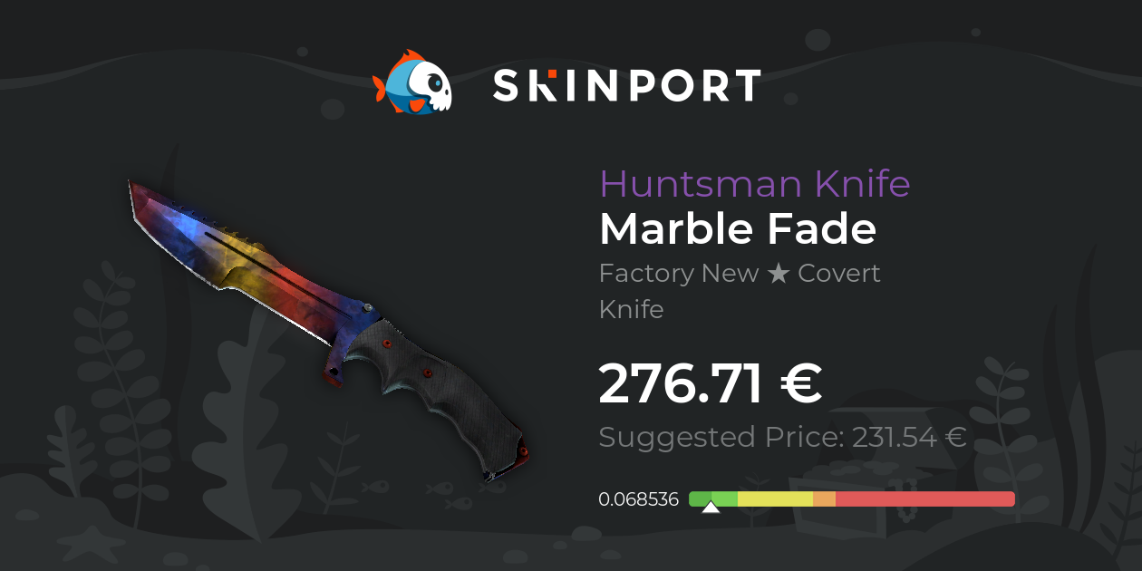 Huntsman Knife | Marble Fade (Factory New) - Counter-Strike 2 - Skinport