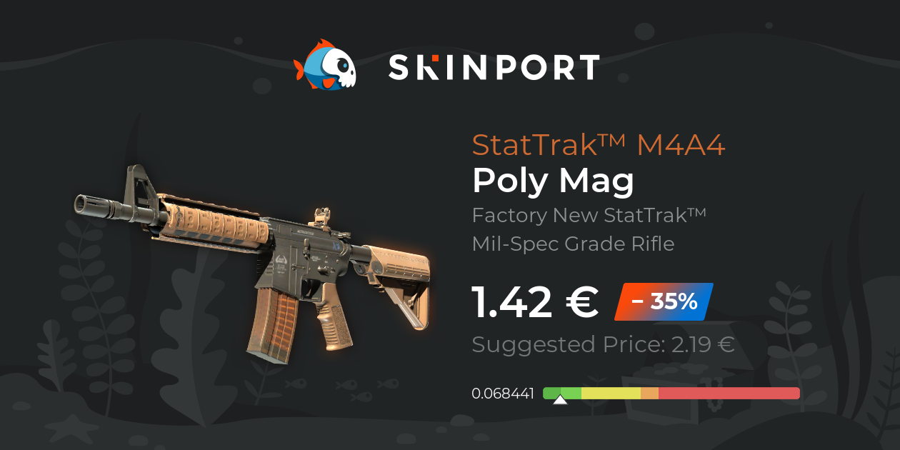 StatTrak™ M4A4 | Poly Mag (Factory New) - Counter-Strike 2 - Skinport