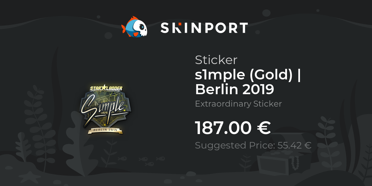 Sticker | s1mple (Gold) | Berlin 2019 - Counter-Strike 2 - Skinport