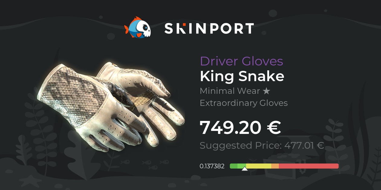 Driver Gloves | King Snake (Minimal Wear) - Counter-Strike 2 - Skinport