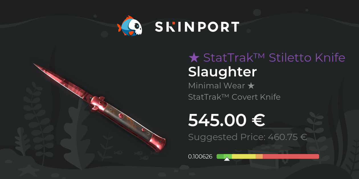 StatTrak™ Stiletto Knife | Slaughter (Minimal Wear) - Counter-Strike 2 ...