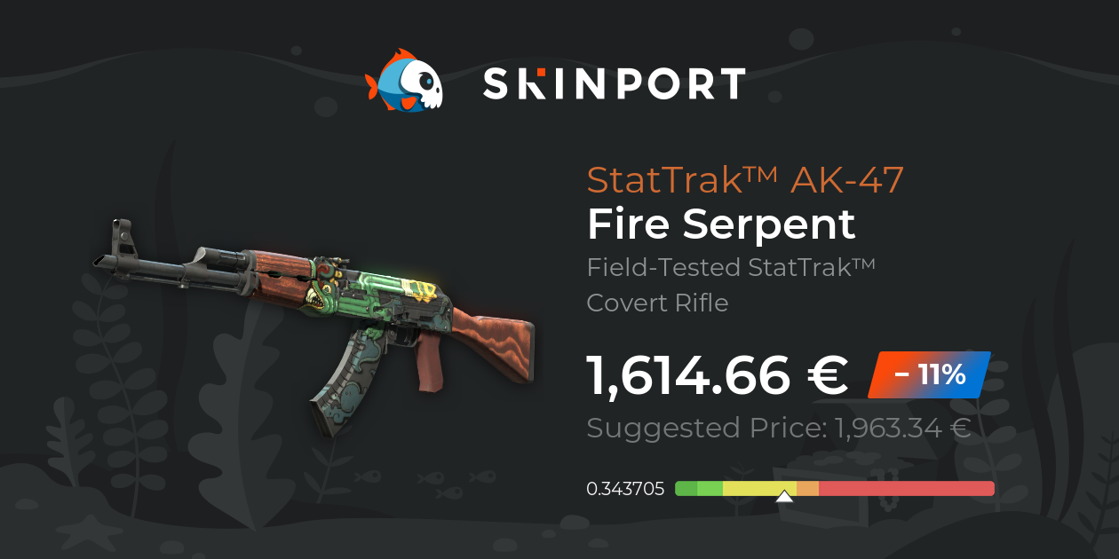 StatTrak™ AK-47 | Fire Serpent (Field-Tested) - Counter-Strike 2 - Skinport