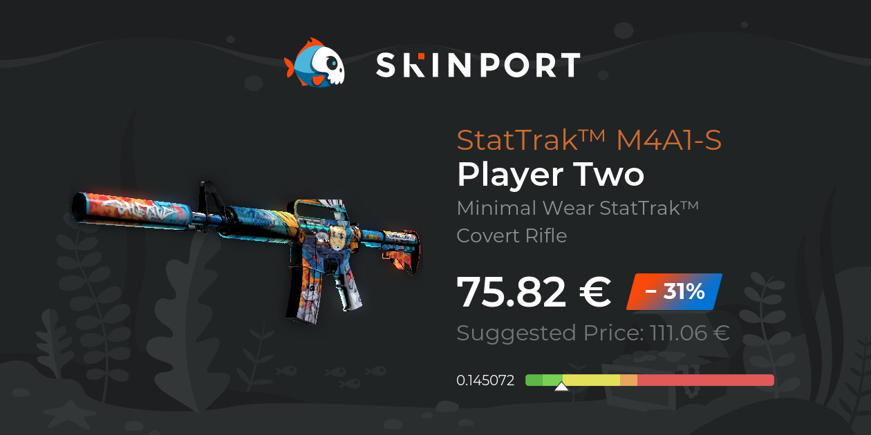 StatTrak™ M4A1-S | Player Two (Minimal Wear) - Counter-Strike 2 - Skinport