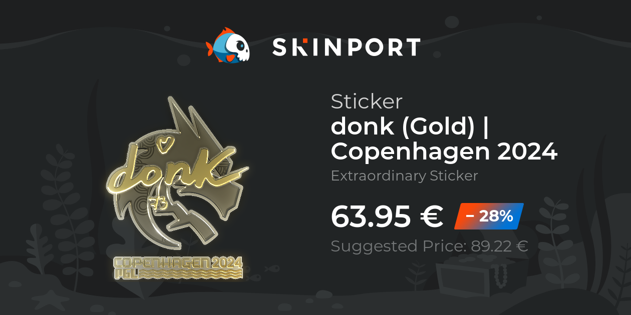 Sticker | donk (Gold) | Copenhagen 2024 - Counter-Strike 2 - Skinport