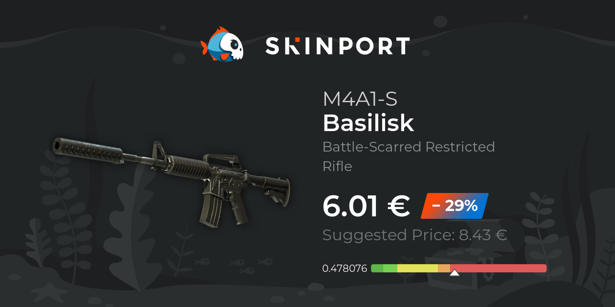 M4A1-S | Basilisk (Battle-Scarred) - Counter-Strike 2 - Skinport