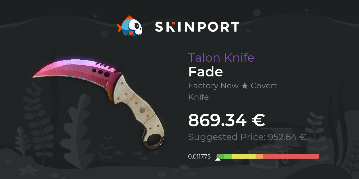Talon Knife | Fade (Factory New) - Counter-Strike 2 - Skinport