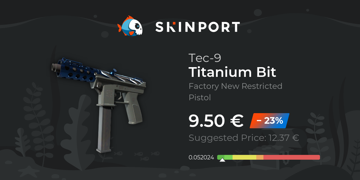 Tec-9 | Titanium Bit (Factory New) - Counter-Strike 2 - Skinport