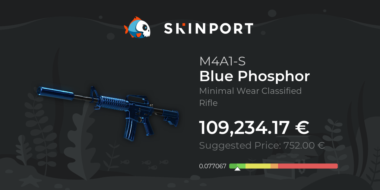 M4A1-S | Blue Phosphor (Minimal Wear) - Counter-Strike 2 - Skinport
