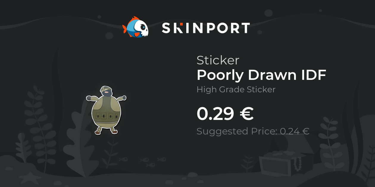 Sticker | Poorly Drawn IDF - Counter-Strike 2 - Skinport