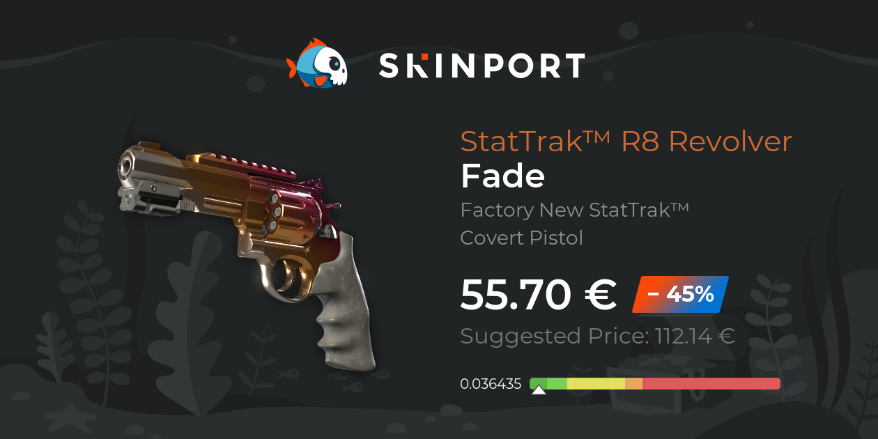 StatTrak™ R8 Revolver | Fade (Factory New) - Counter-Strike 2 - Skinport