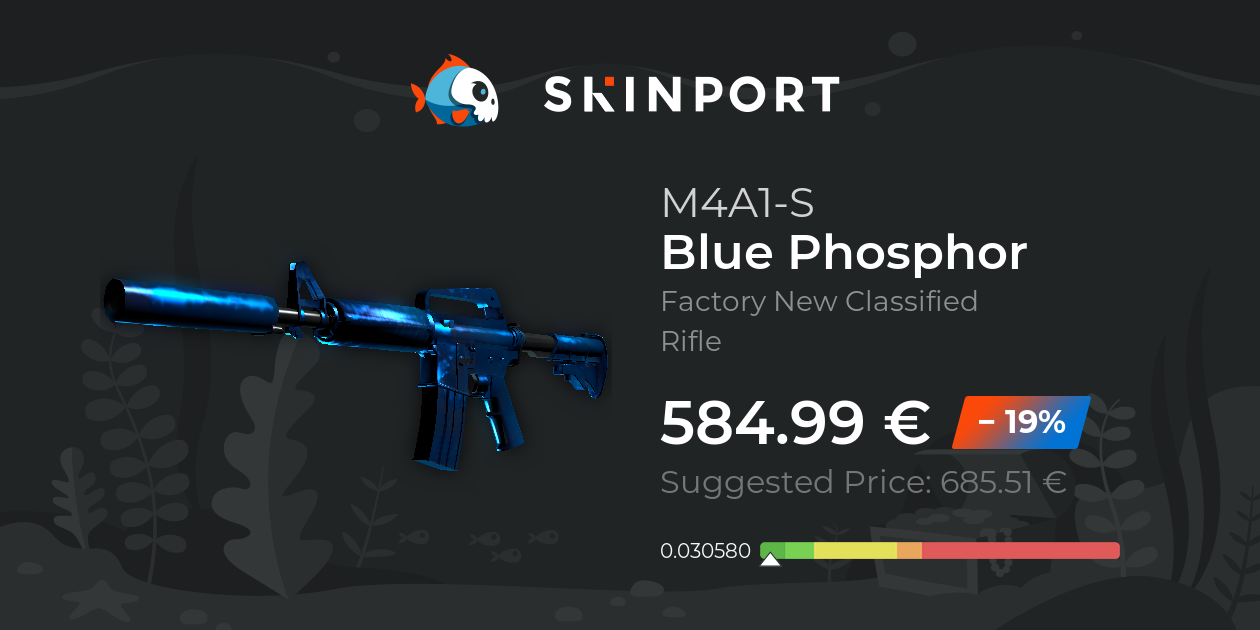 M4A1-S | Blue Phosphor (Factory New) - Counter-Strike 2 - Skinport