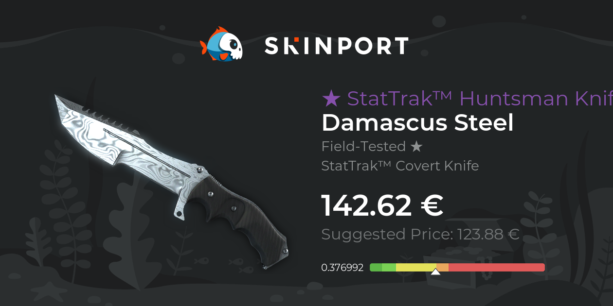 StatTrak™ Huntsman Knife | Damascus Steel (Field-Tested) - Counter ...