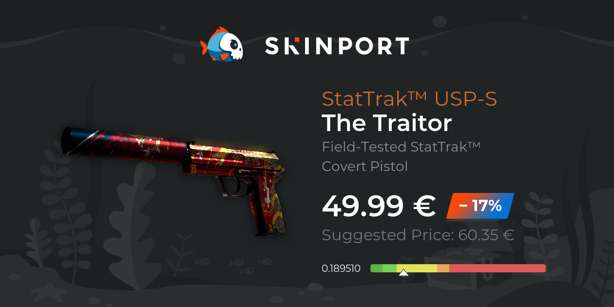 StatTrak™ USP-S | The Traitor (Field-Tested) - CS2 - Skinport