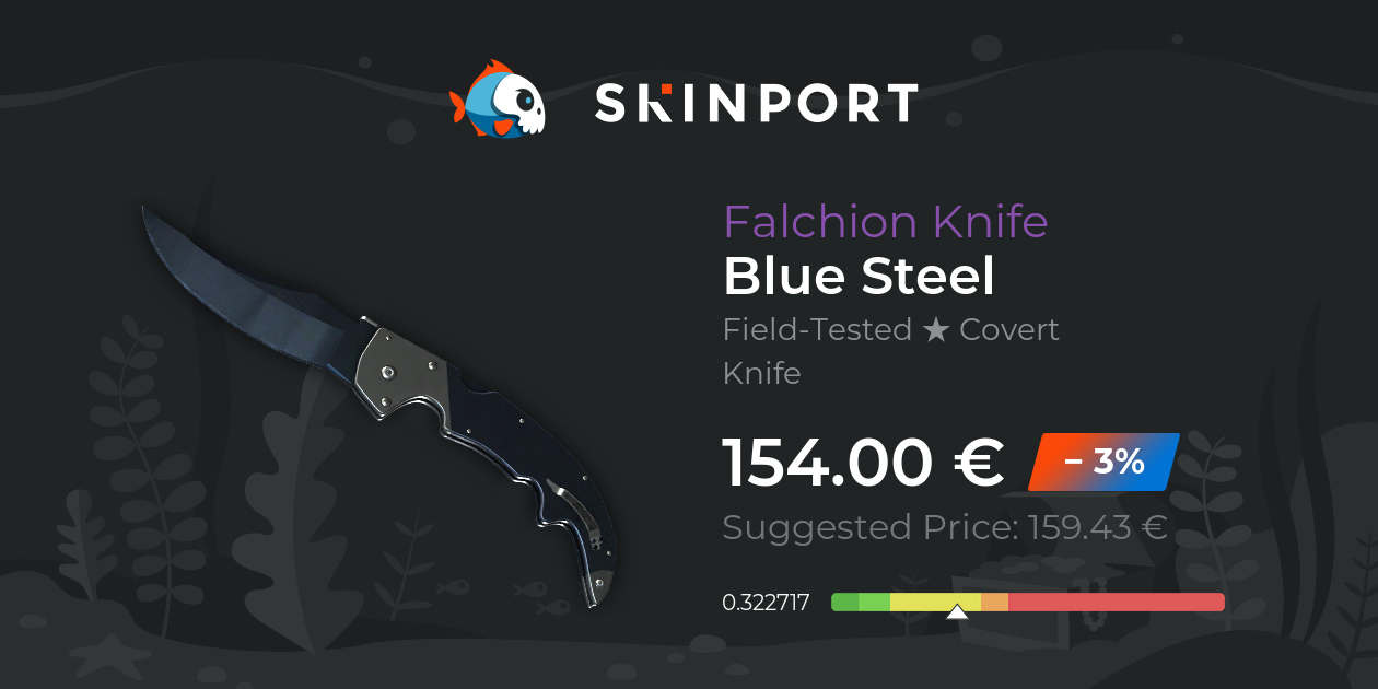 Falchion Knife | Blue Steel (Field-Tested) - Counter-Strike 2 - Skinport