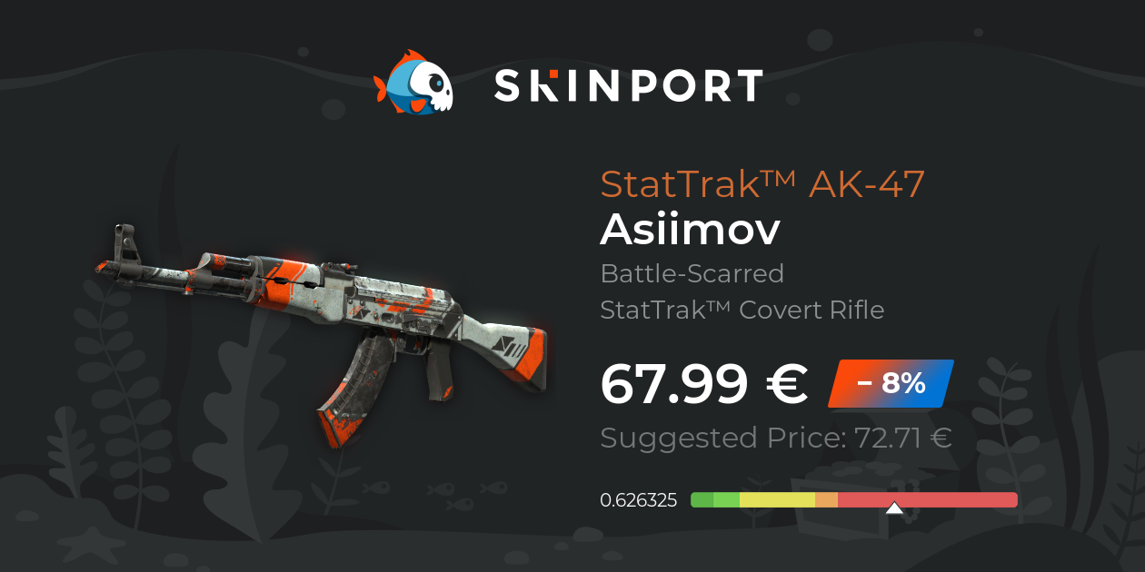 StatTrak™ AK-47 | Asiimov (Battle-Scarred) - Counter-Strike 2 - Skinport