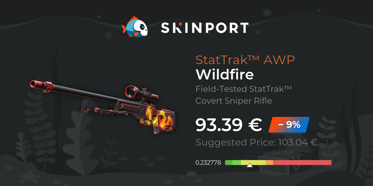 StatTrak™ AWP | Wildfire (Field-Tested) - Counter-Strike 2 - Skinport