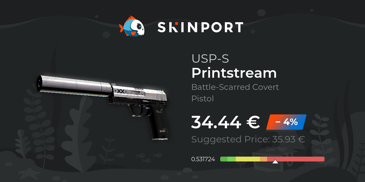 USP-S | Printstream (Battle-Scarred) - Counter-Strike 2 - Skinport