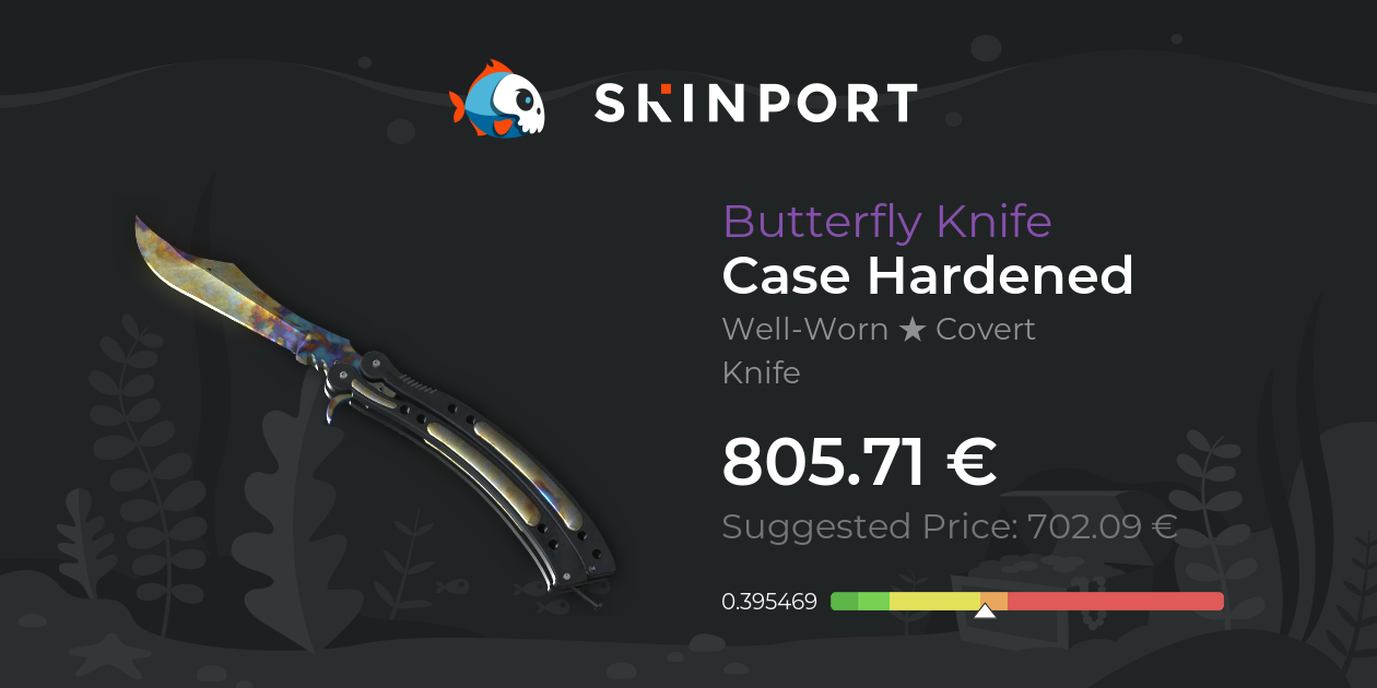 Butterfly Knife | Case Hardened (Well-Worn) - Counter-Strike 2 - Skinport
