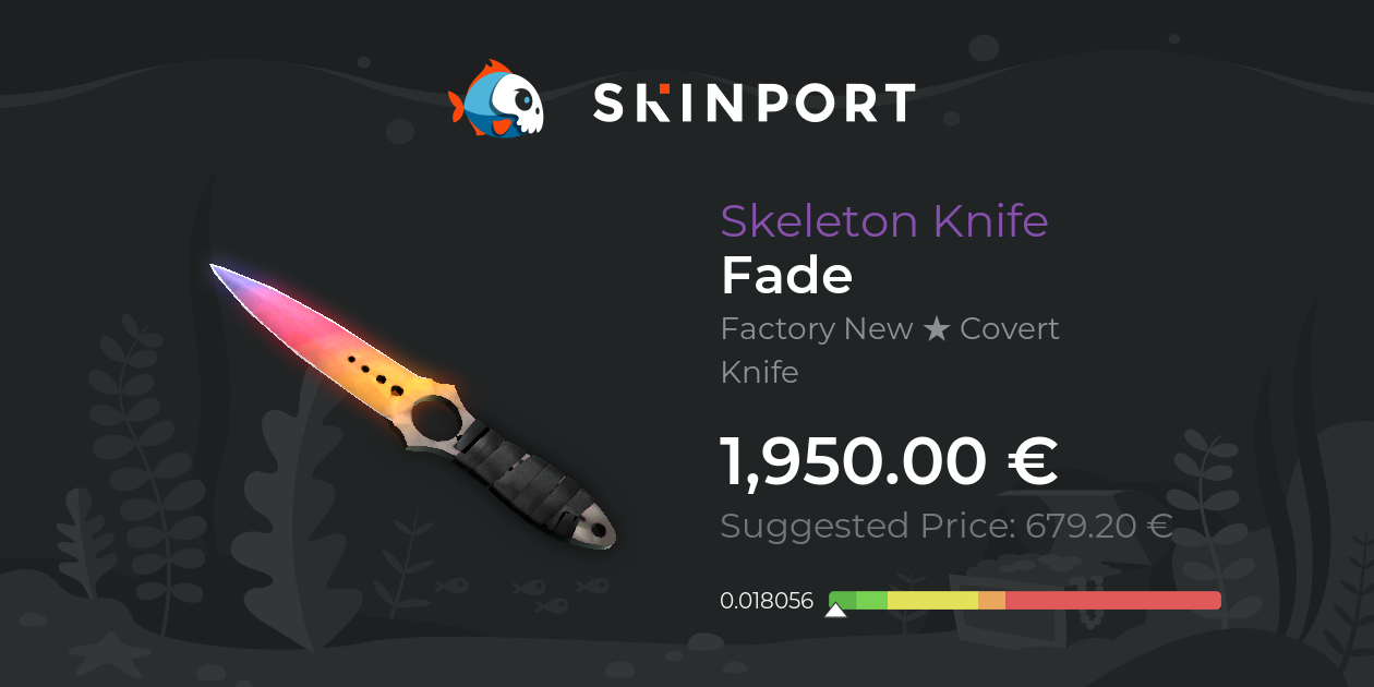 Skeleton Knife | Fade (Factory New) - CS:GO - Skinport