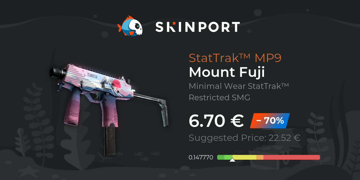 StatTrak™ MP9 | Mount Fuji (Minimal Wear) - Counter-Strike 2 - Skinport