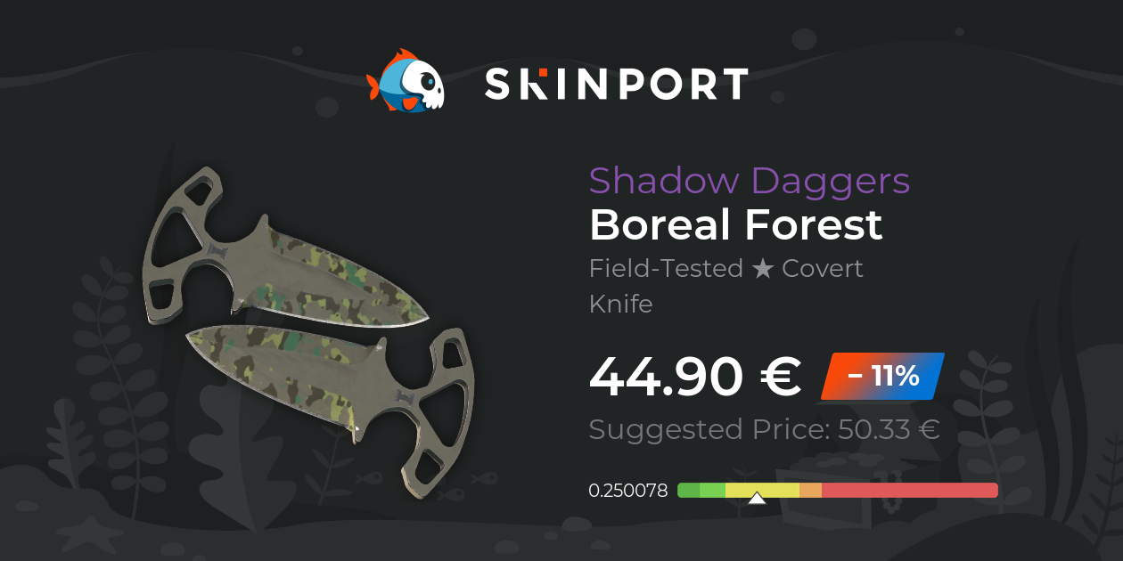 Shadow Daggers | Boreal Forest (Field-Tested) - Counter-Strike 2 - Skinport